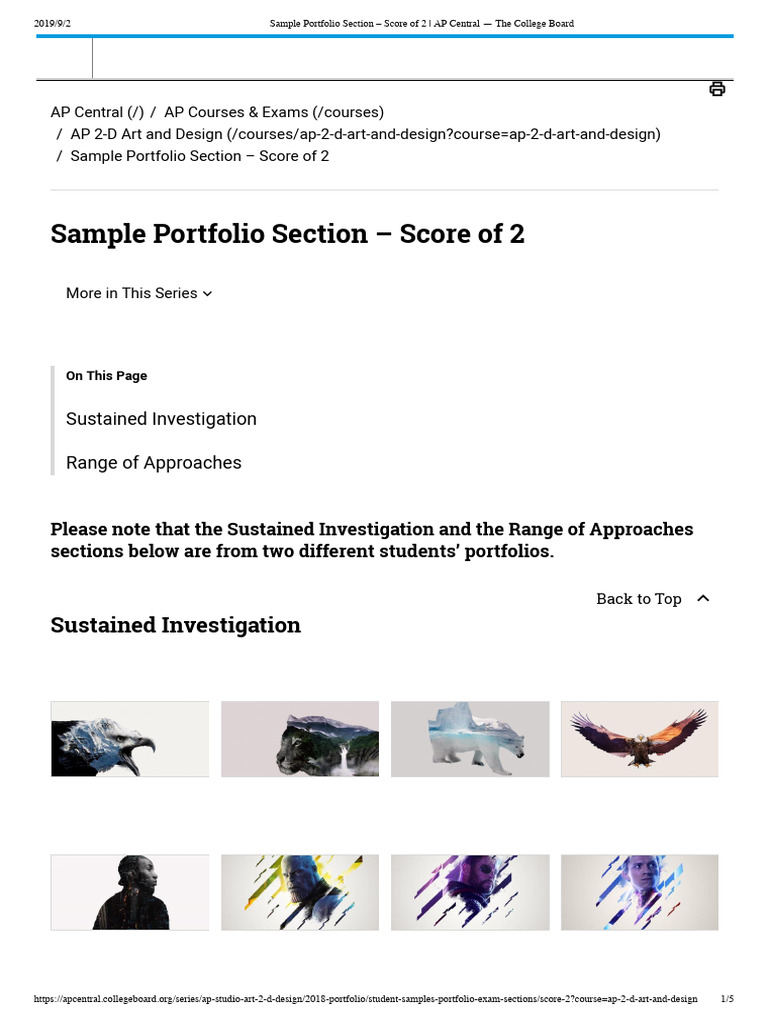 Sample Portfolio Section – Score of 2 | PDF | Image