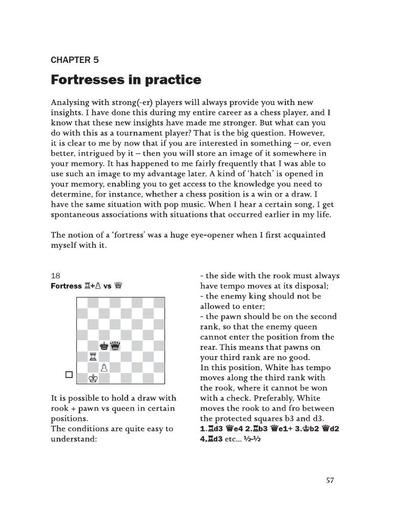 Fortresses and Lucena Position | PDF