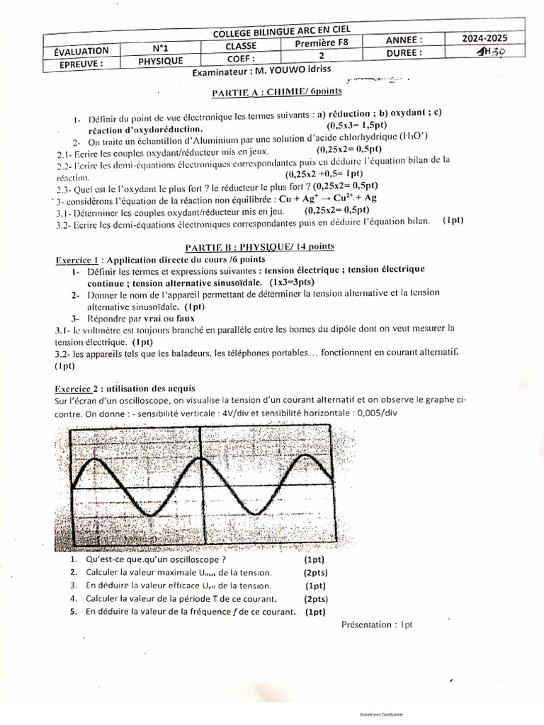 Eval 1 Physics PF8 2024 | PDF