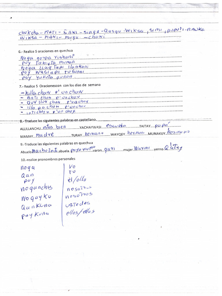 Tea de Quechua | PDF