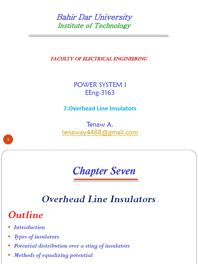 chapter 7(insulators) (1) | PDF | Insulator (Electricity) | Electrical Breakdown