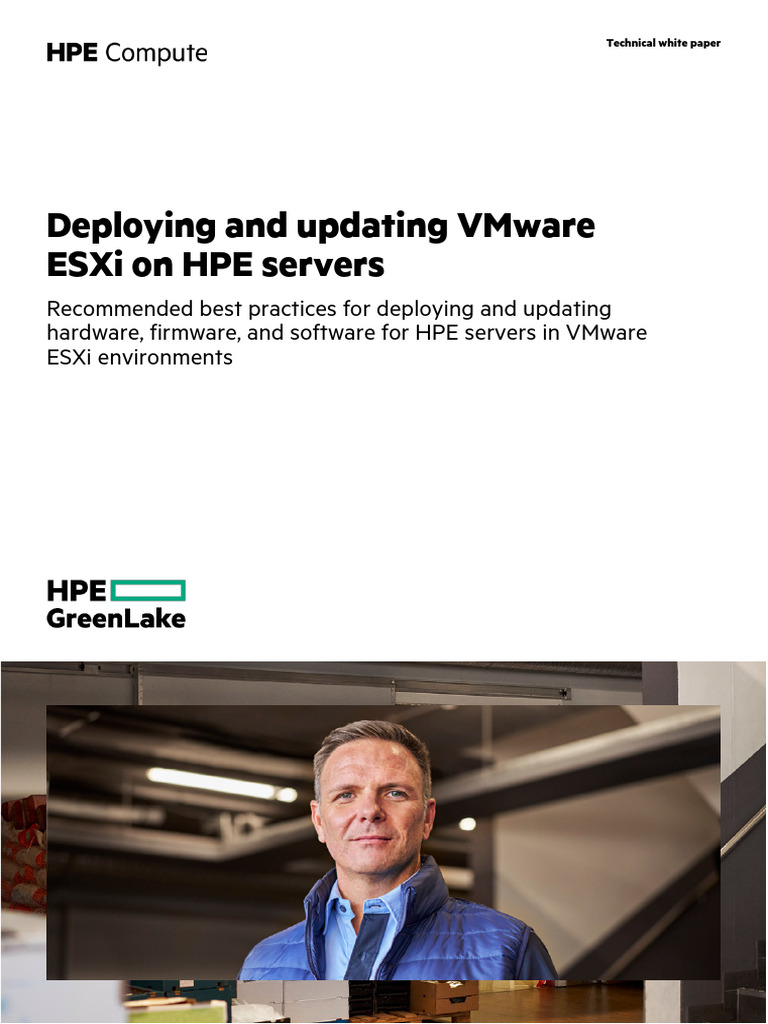 Deploying and Updating VMware ESXi On HPE Servers-A00061651enw | PDF | V Mware | Virtualization