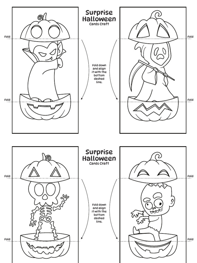 Surprise Halloween Cards Craft | PDF