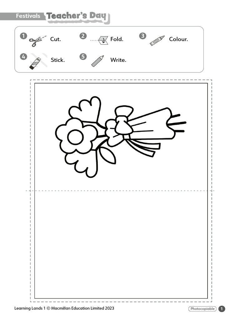 Learning Lands 1 Festival Crafts Templates Teacher's Day and Children's ...
