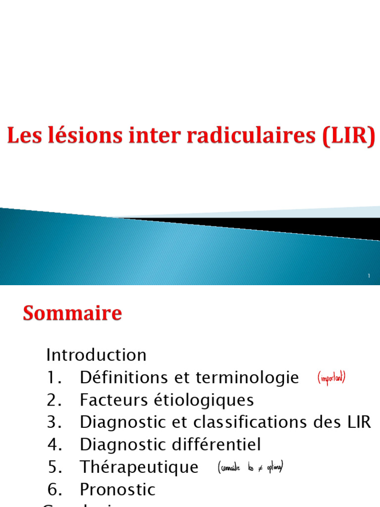 Lésion inter radiculaire et furcation | PDF | Émail dentaire | Médecine ...
