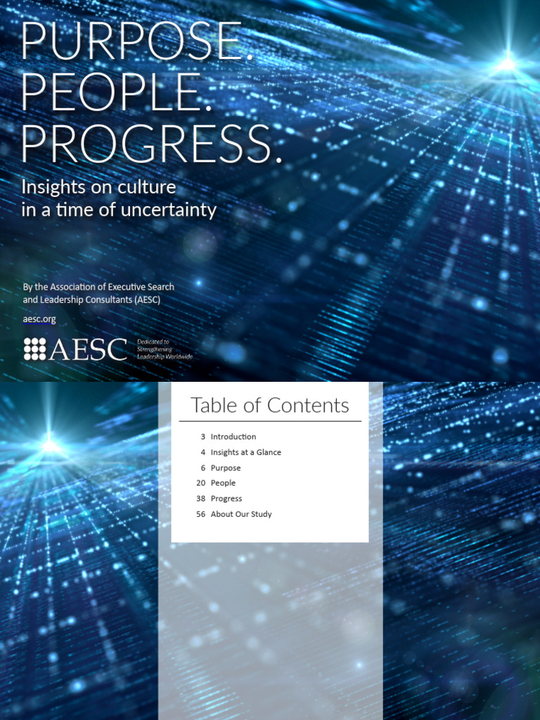 AESC PurposePeopleProgress Web (01-07) | PDF | Leadership | Corporate Social Responsibility