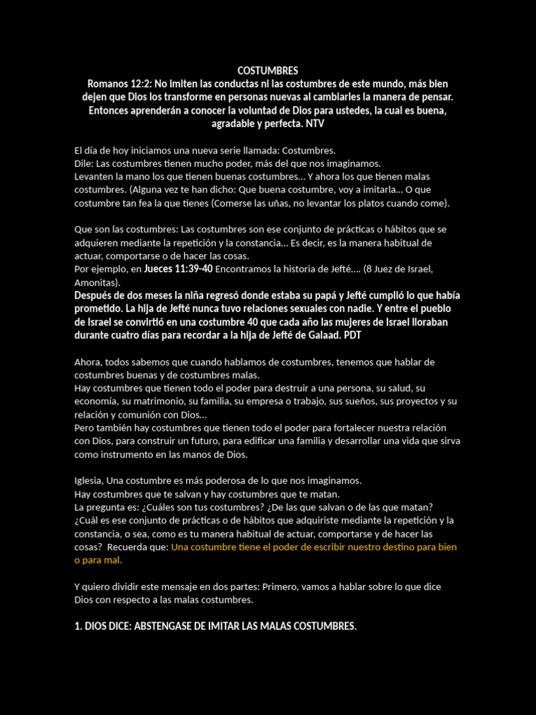 COSTUMBRES | PDF | Jesús | Oración