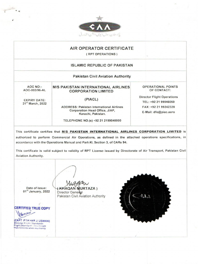 AOC OPS Spec RPT CHT Merged | PDF