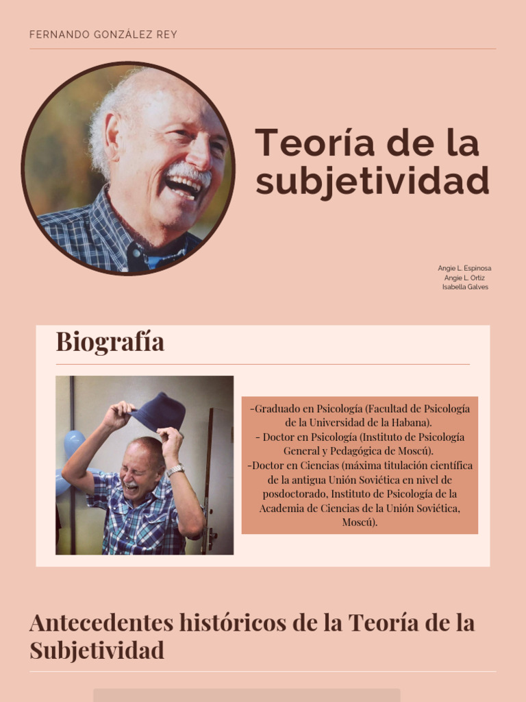 Teoría de La Subjetividad | PDF | Sicología | Conocimiento