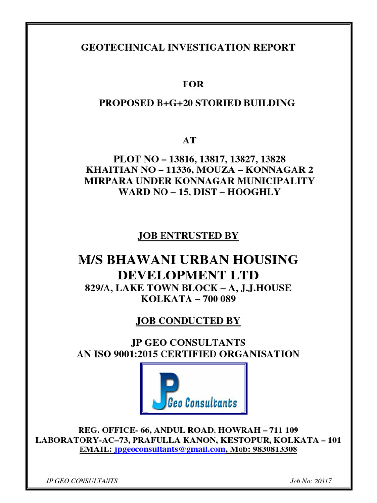 SOIL TEST REPORT | PDF | Deep Foundation | Porosity