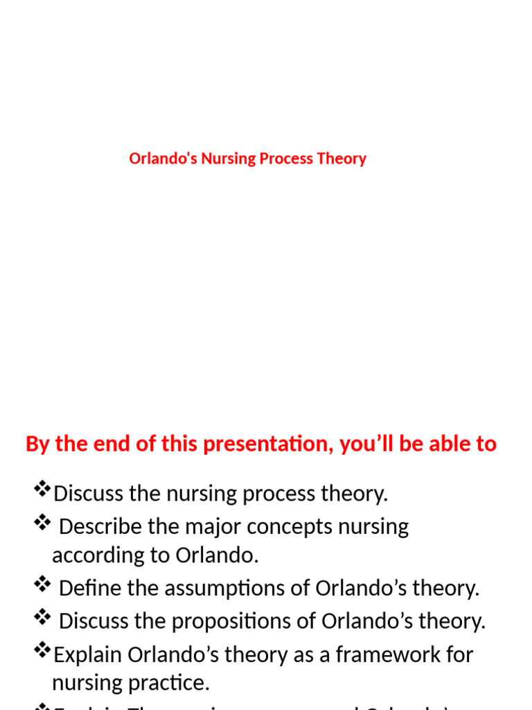 Nursingprocesstheory 191024173659 | PDF | Nursing | Theory