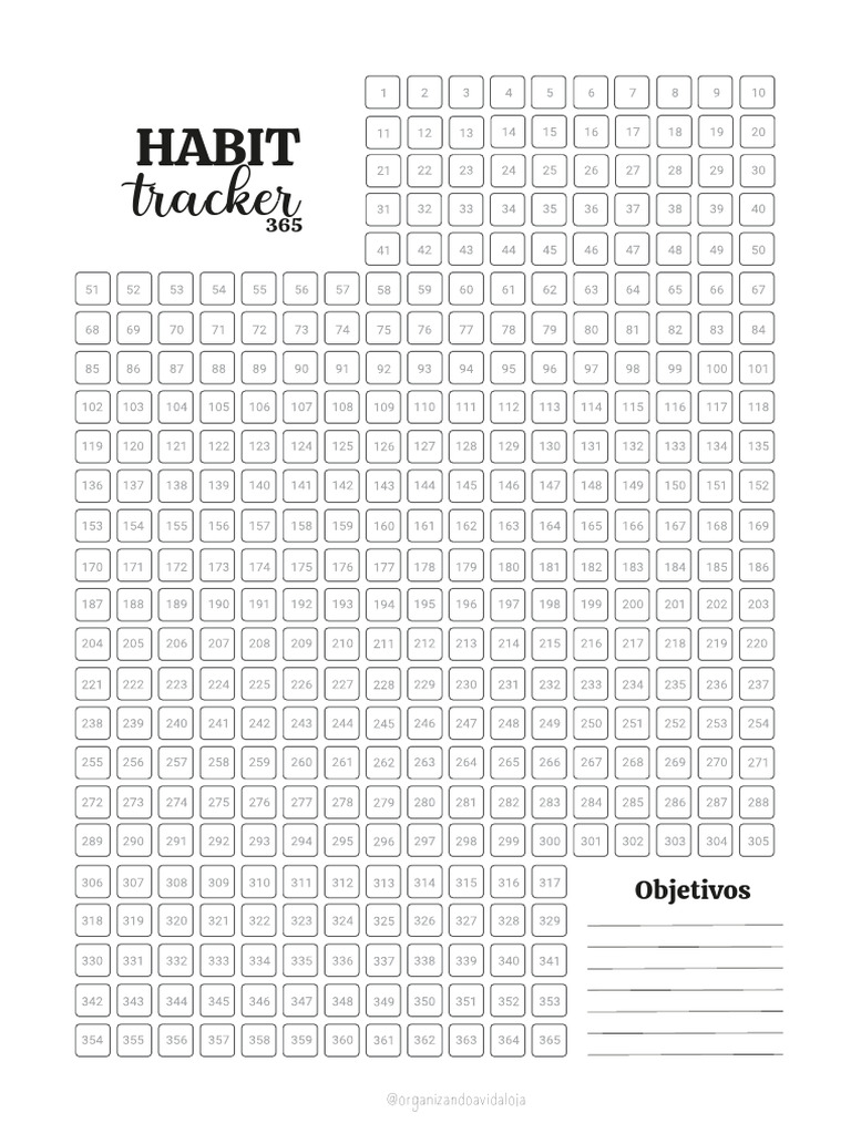 Habit Tracker 365 Dias | PDF