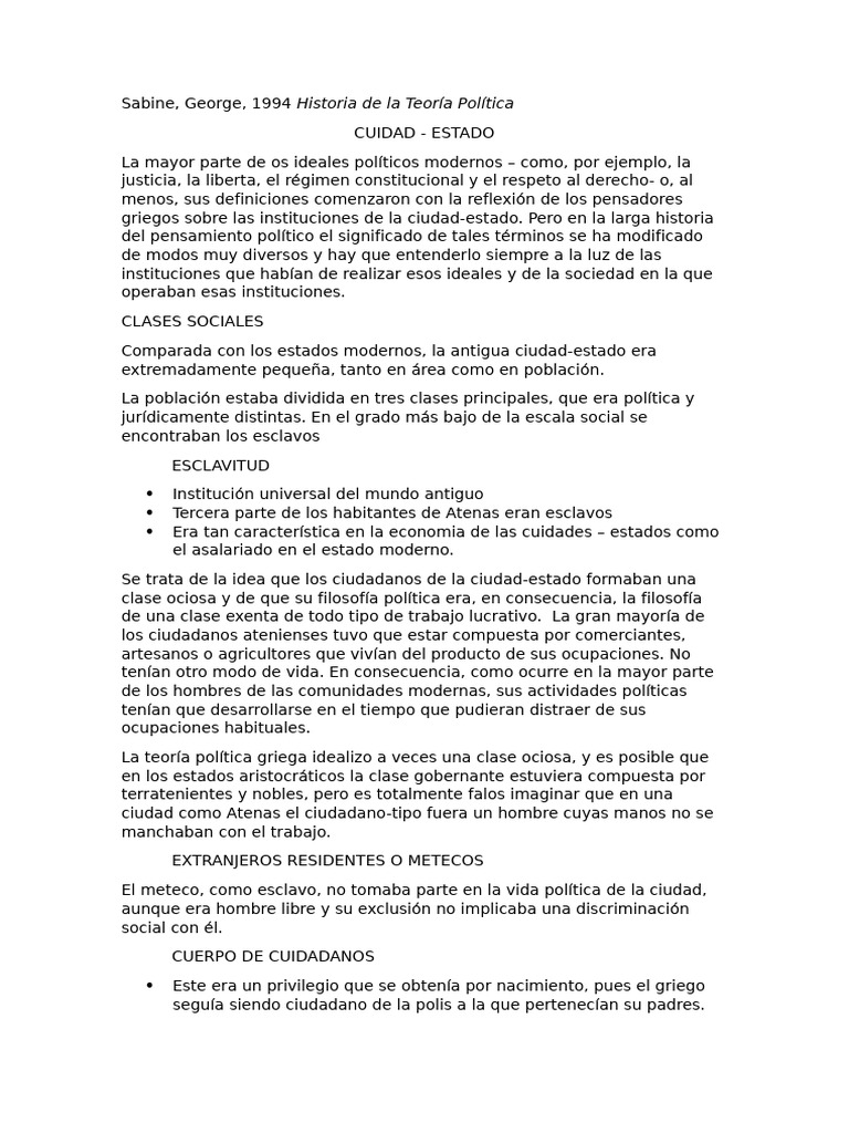 Historia de la Teoría Política Griega | PDF | Platón | Democracia