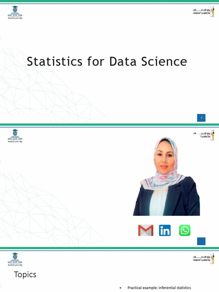 Statistics for Data Science 1 | PDF | Statistics | Mean