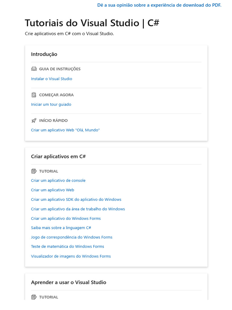 visualstudio-get-started-csharp-vs-2022 | PDF | C Sharp (linguagem de ...