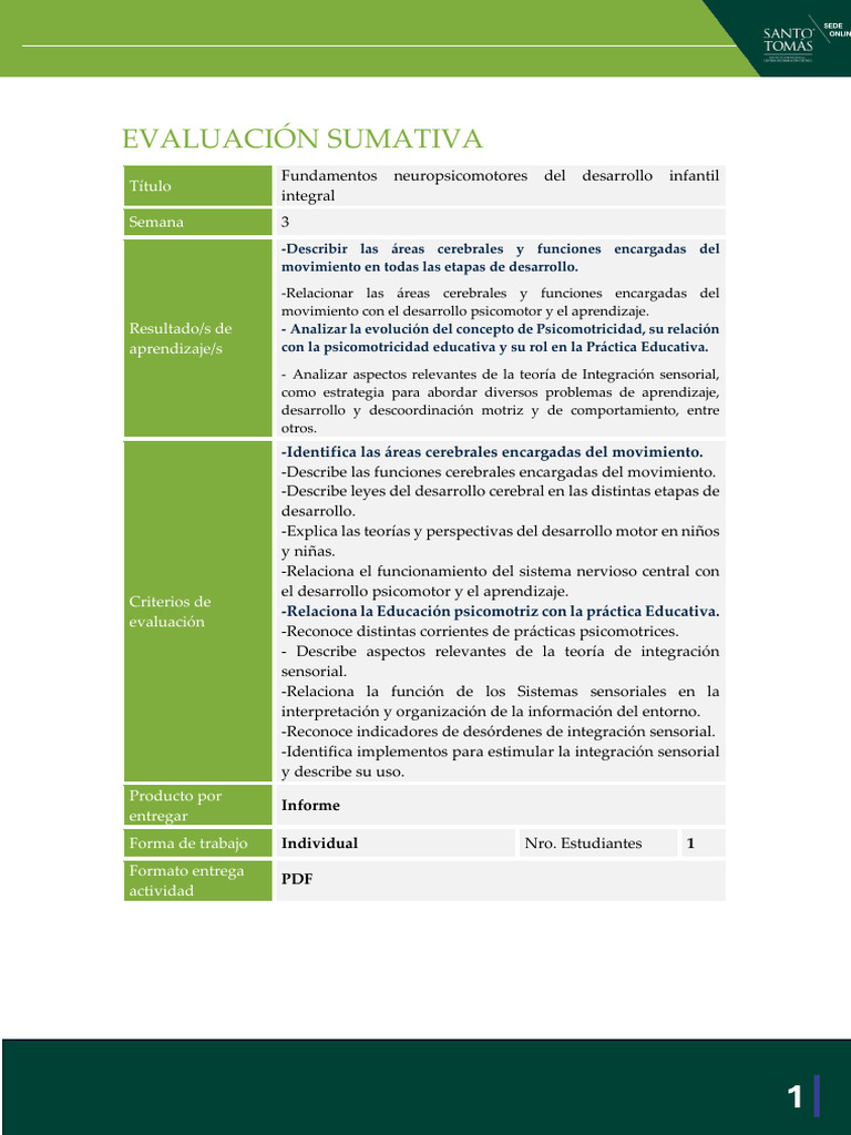 PPEV003 - Actividad Sumativa Semana 3-1 | PDF | Aprendizaje | Neurociencia