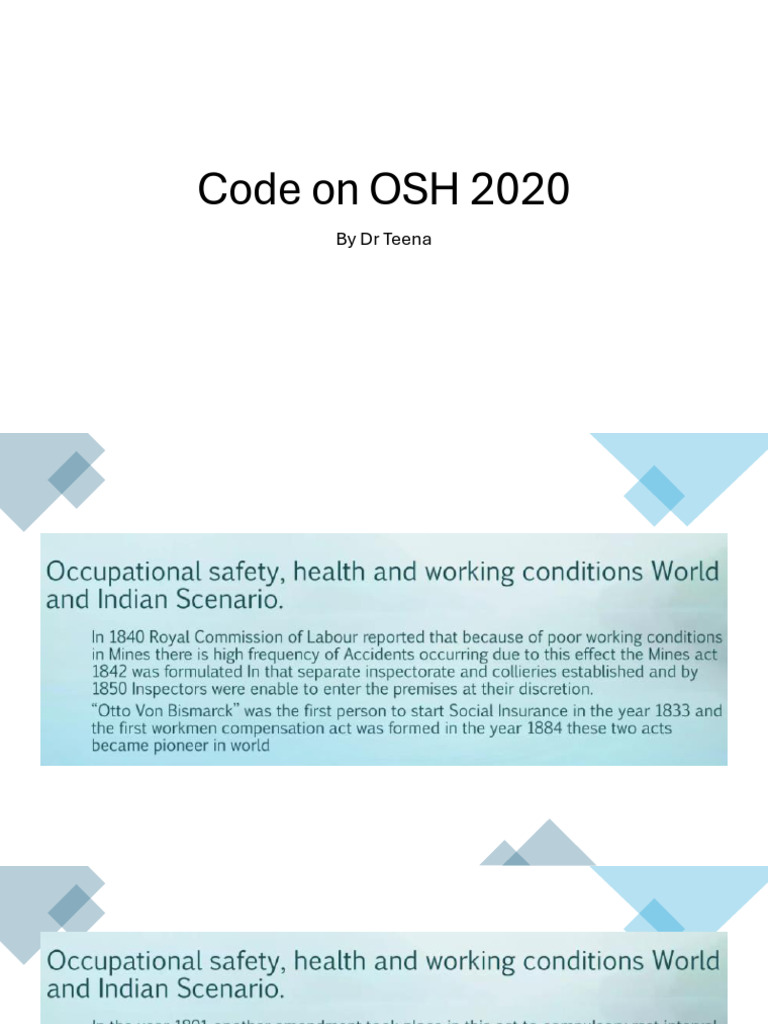 Code on OSH 2020 | PDF