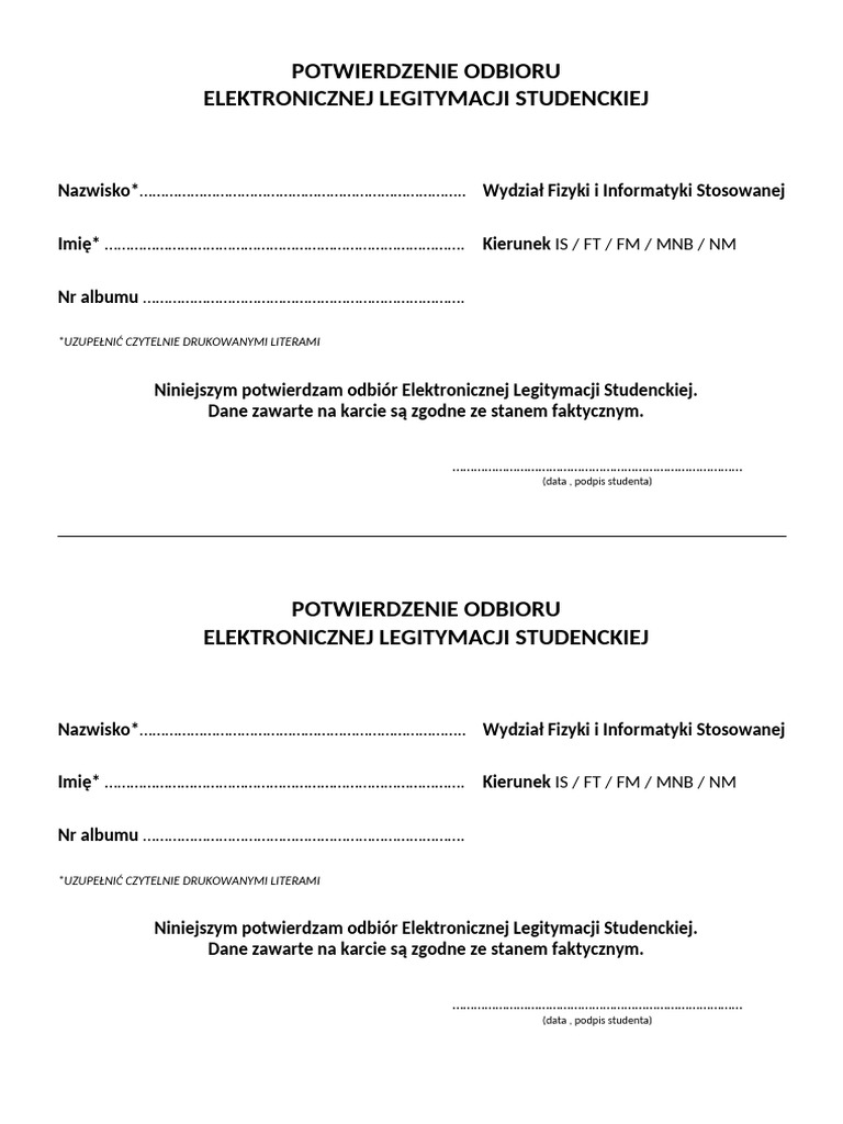 Potwierdzenie Odbioru Els | PDF