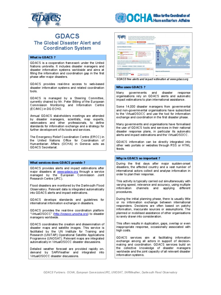 GDACS Flyer 20115 | PDF | Emergency Management | Flood