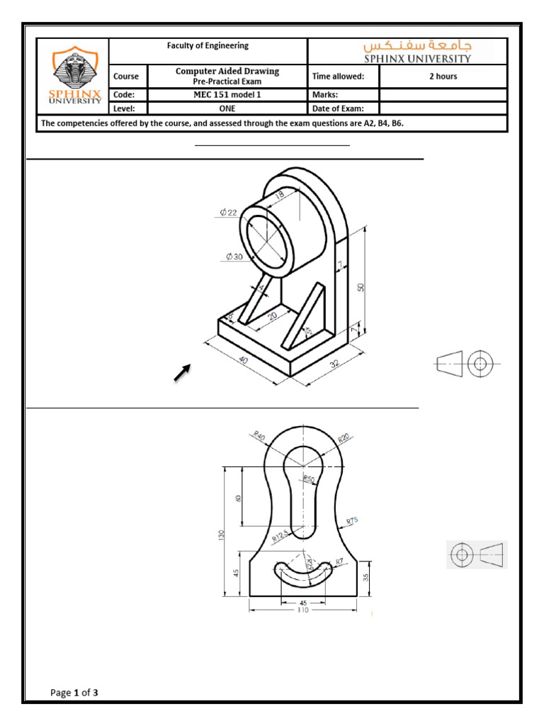 MEC 151-Pre - Practical Exam M7 | PDF