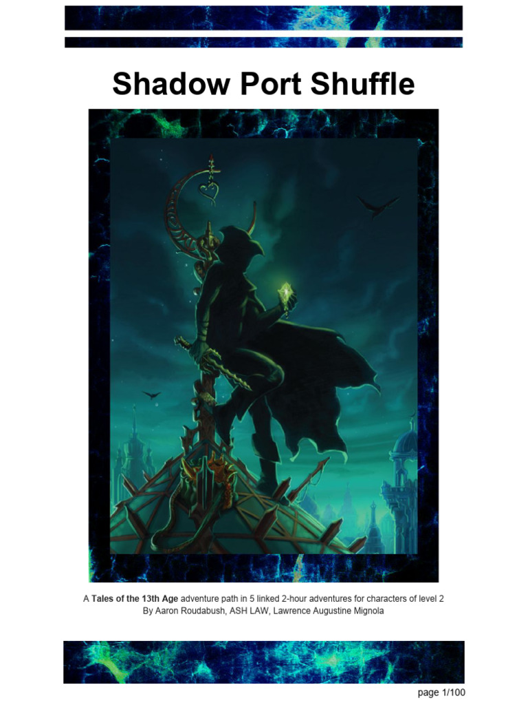 Shadow Port Adventure Path Guide | PDF | Games & Activities