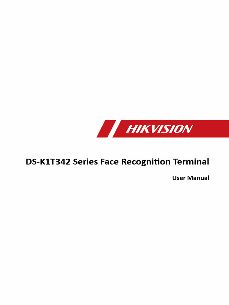 DS-K1T342 Face Recognition Manual V3.0 20240219 | PDF | Access Control ...