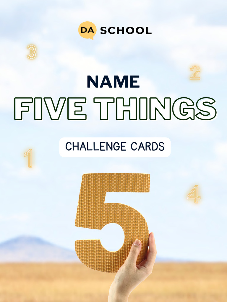 Name Five Things | PDF | Cooking | Foods