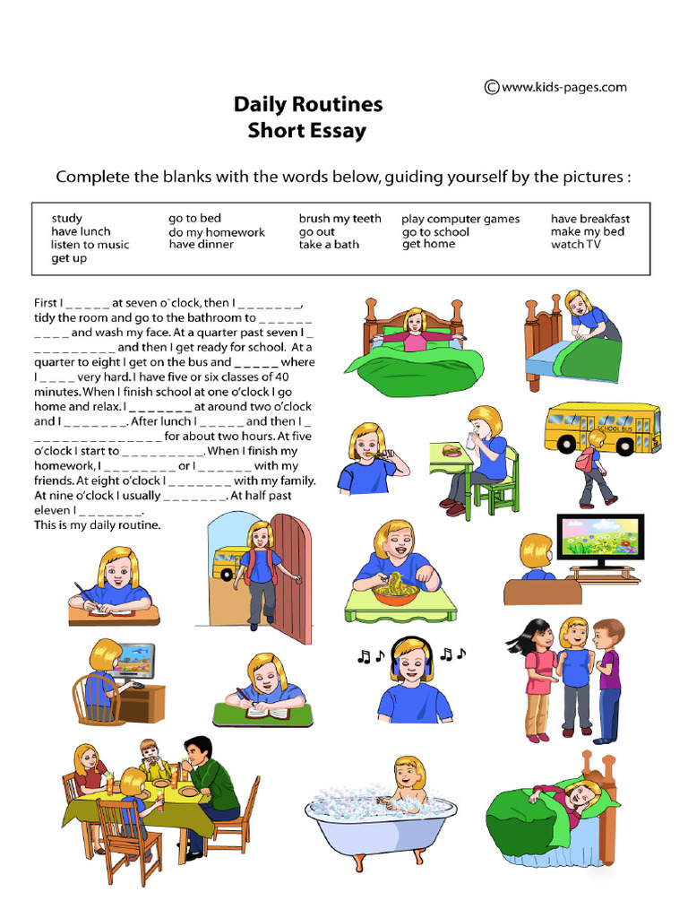 Daily Routines Essay | PDF