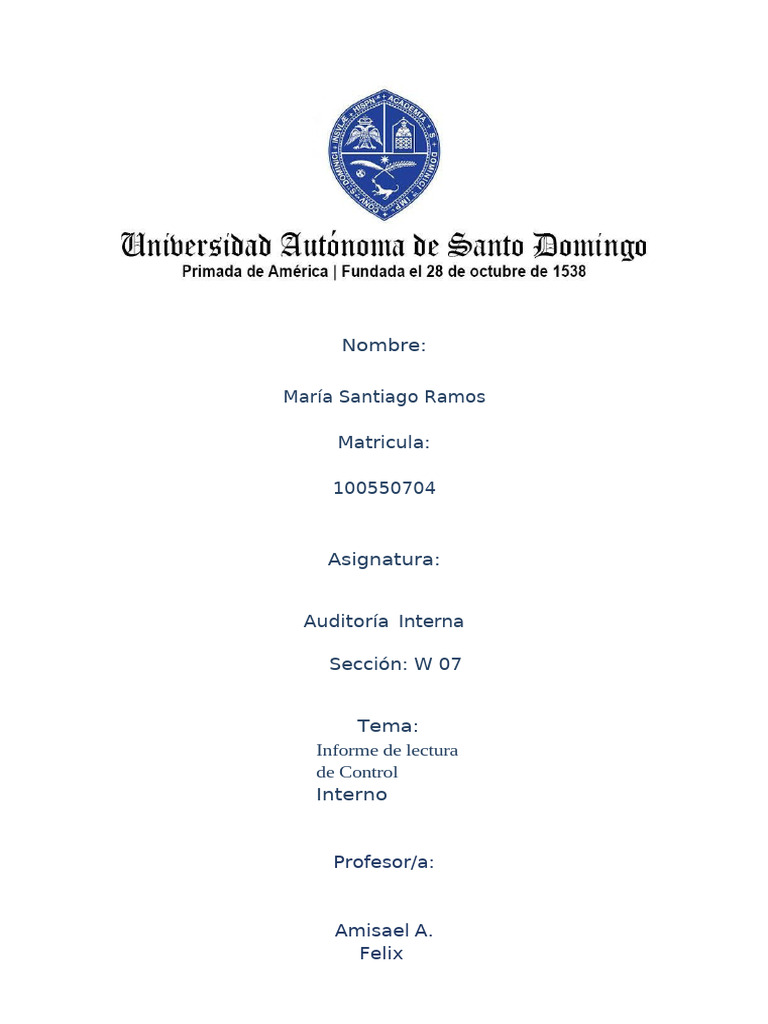 Informe de Lectura Unidad 4.3 | PDF | Auditoría | Contabilidad