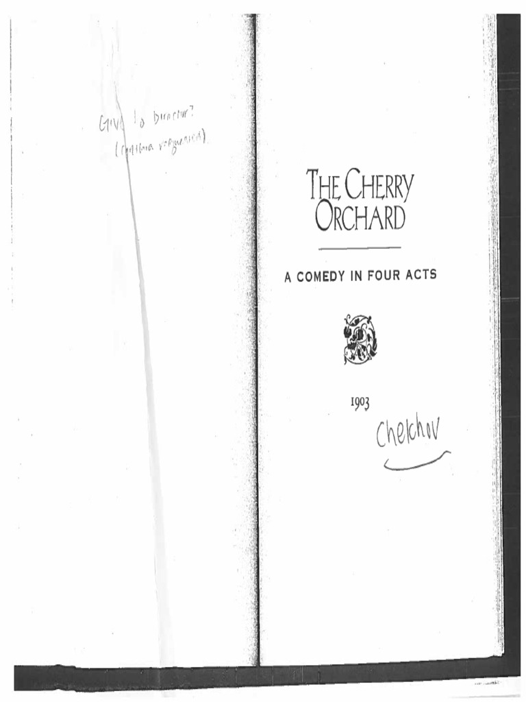 Cherry Orchard, The (Schmidt) | PDF