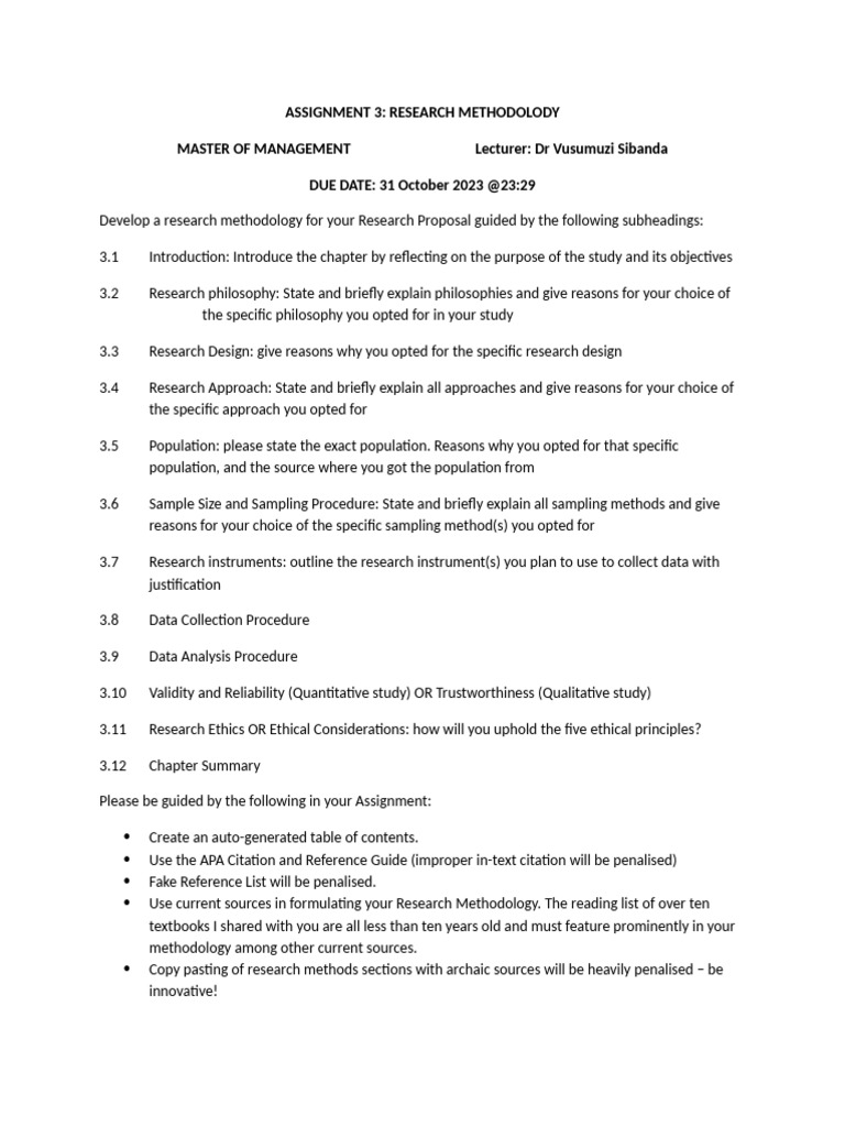 ASSIGNMENT 3_RME912S | PDF | Methodology | Science