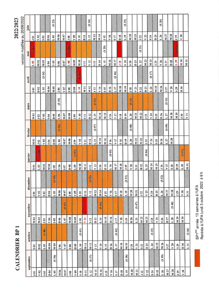 Calendrier Alternance - 2022 - 2023 2 | PDF