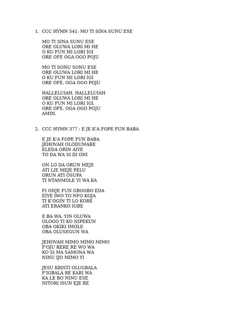 Easter Sunday Hymns | PDF