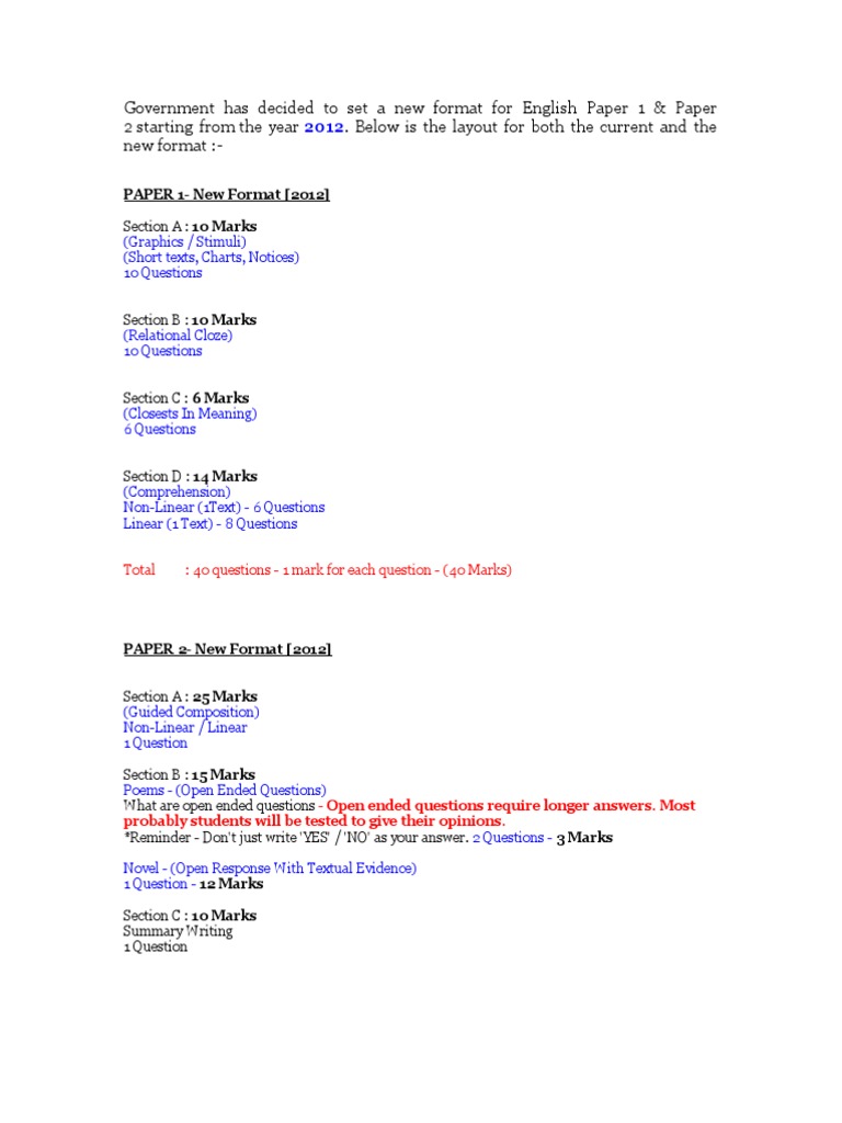 English Format 2012 | PDF