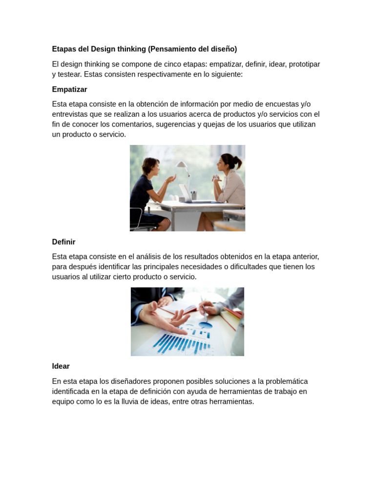Etapas Del Design Thinking | PDF