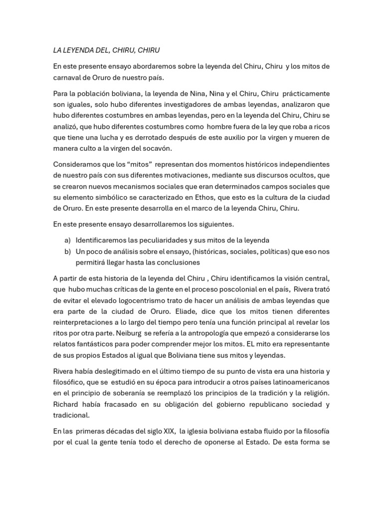Leyenda Del Chiru JChiru - O9avxxpi | PDF | Carnaval