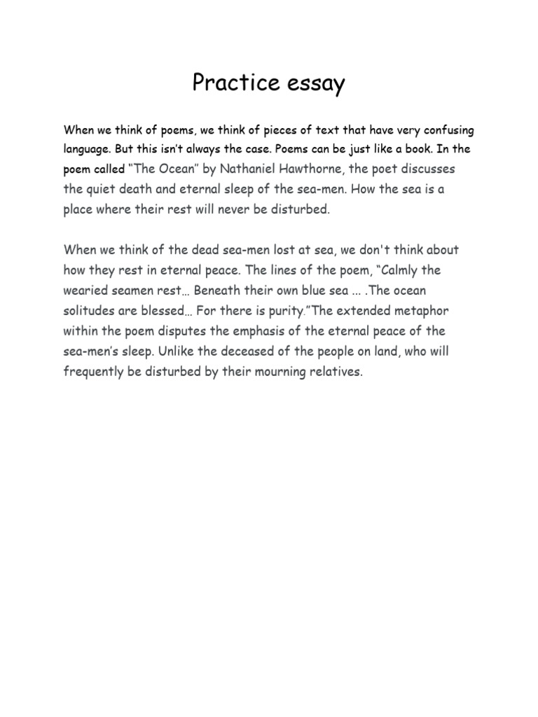 Practice Essay | PDF