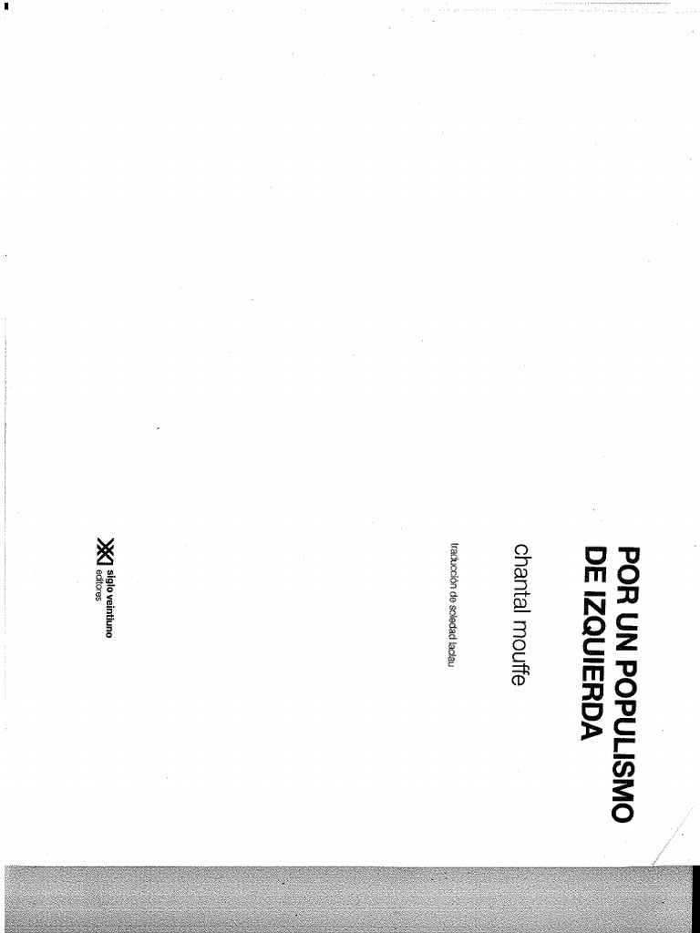 Mouffe Populismo de Izquierda Cap1y2 | PDF