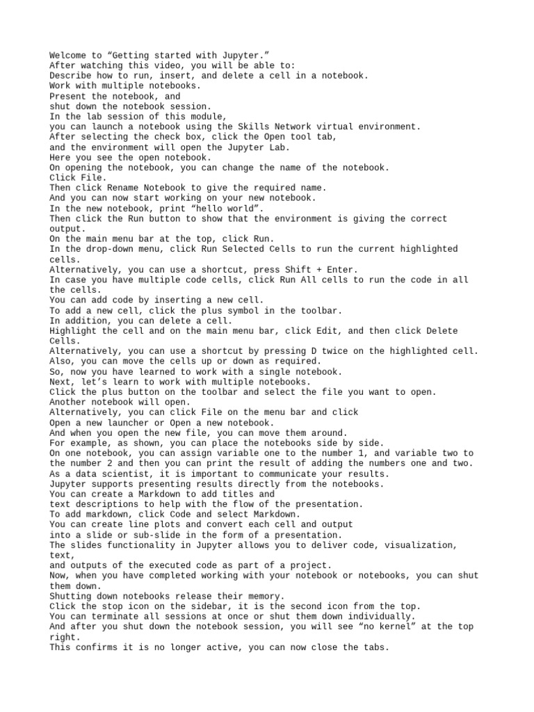 Getting Started With Jupyter-En | PDF | Computer Programming | Computer Science