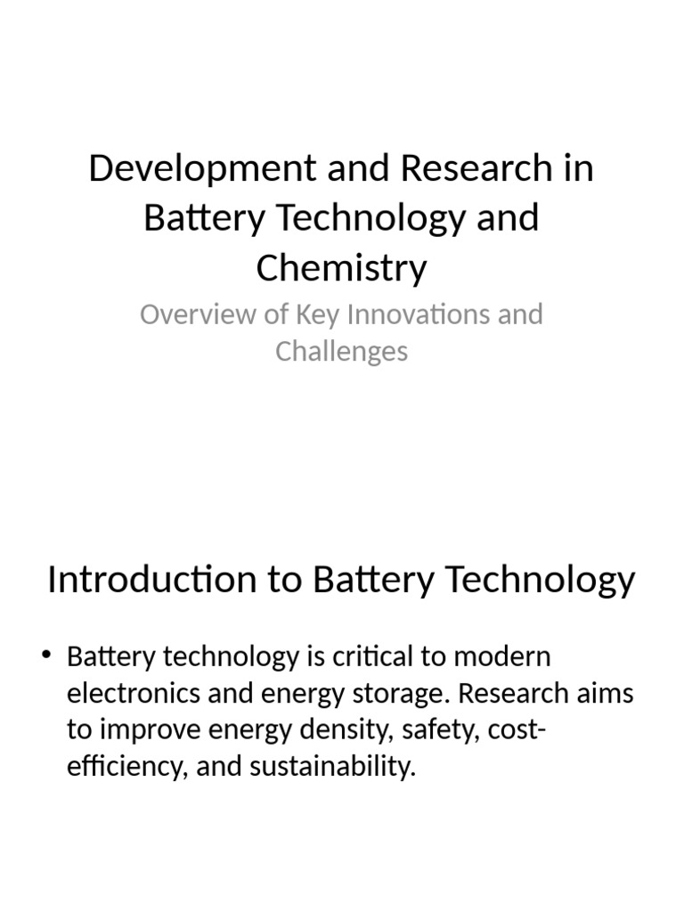 Battery Technology Research | PDF | Lithium Ion Battery | Electricity