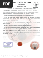 Affidavit Age Declaration | PDF