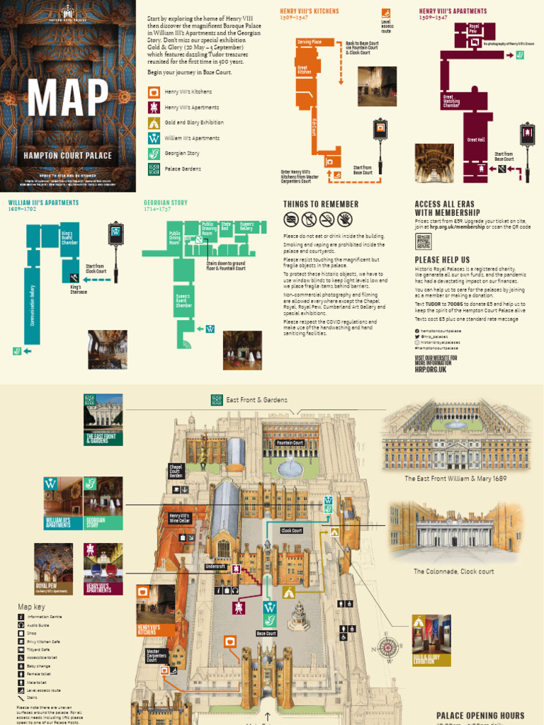 Hampton Court Palace Visitor Map 05 2021v1 | PDF | Buildings And Structures