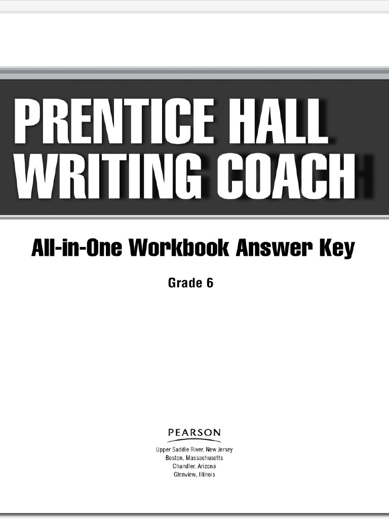 Writing Coach Answer Key | PDF