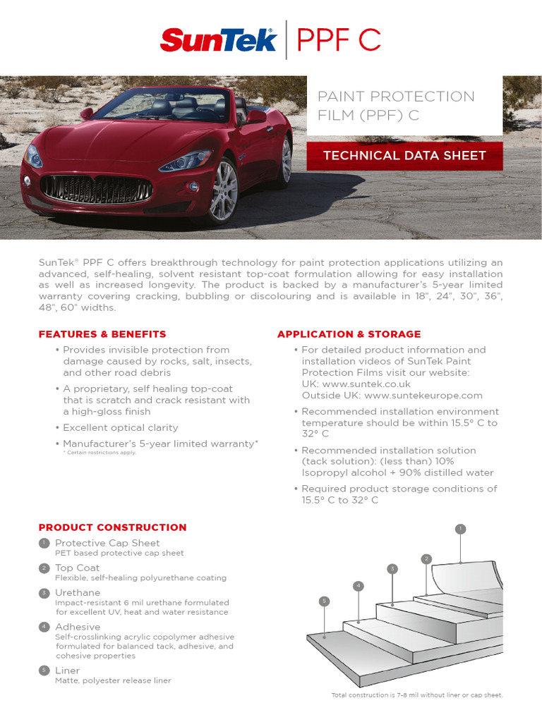 ST EMEA 19 PPF C Datasheet EN | PDF | Polyurethane | Adhesive