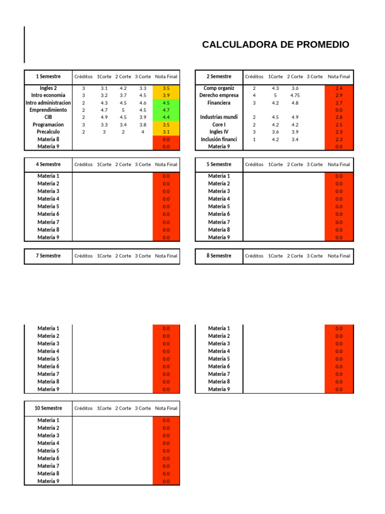 Calculadora de Promedio V5 | PDF