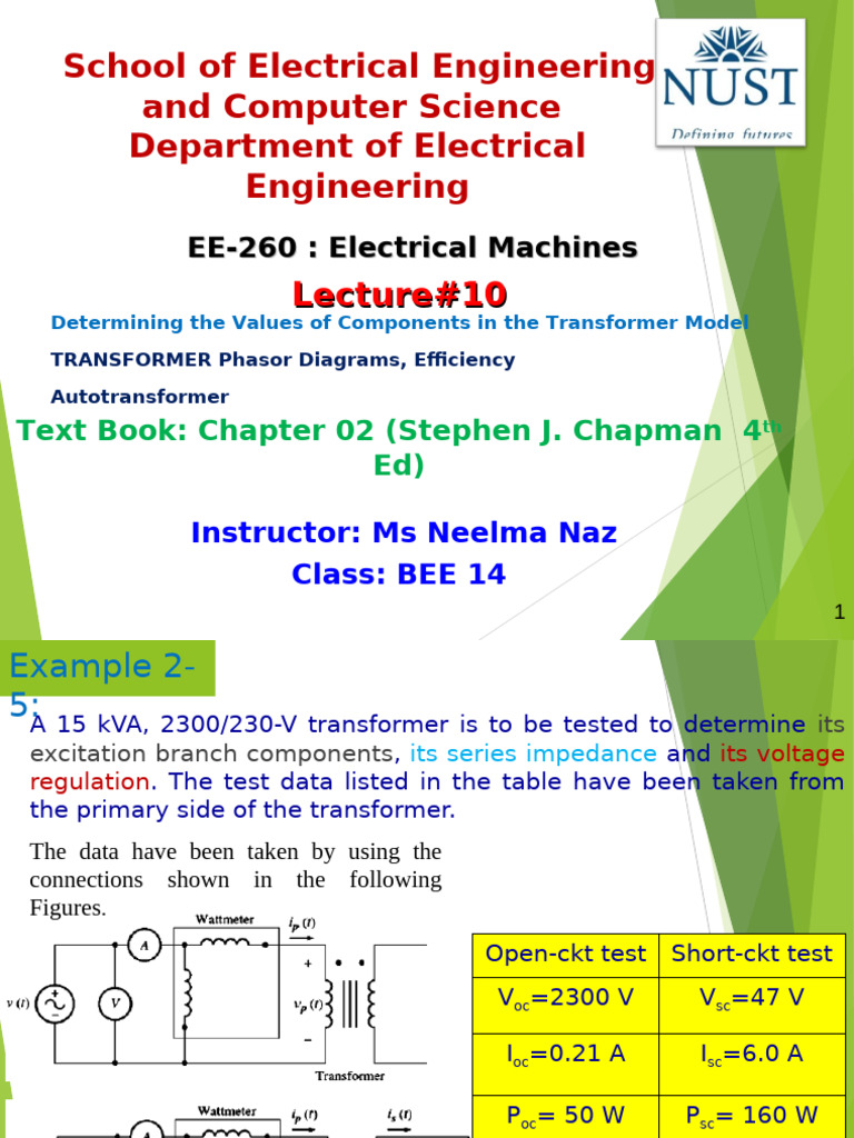EE-260 Lecture 10 | PDF | Transformer | Electrical Impedance