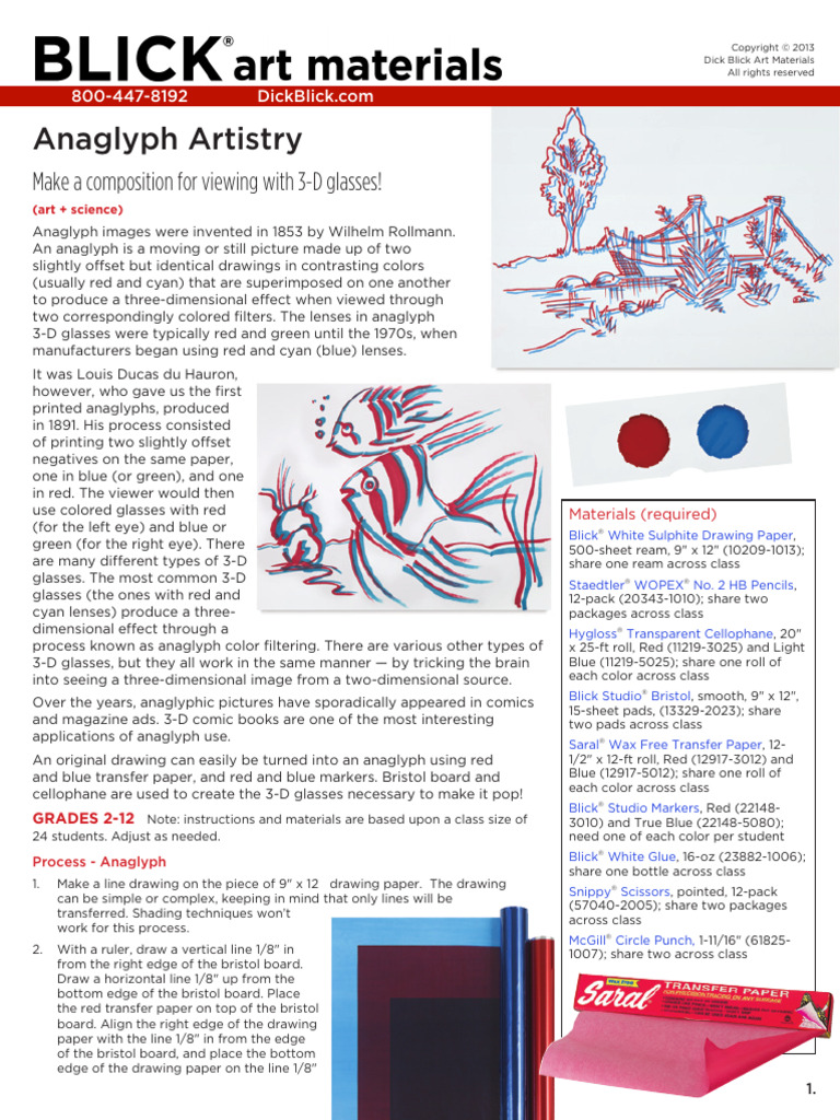 Anaglyph Artistry Anaglyph Artistry | PDF | Light | Optics