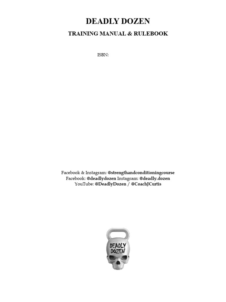 Deadly Dozen Training Manual & Rules | PDF | Visual Cortex | Strength ...