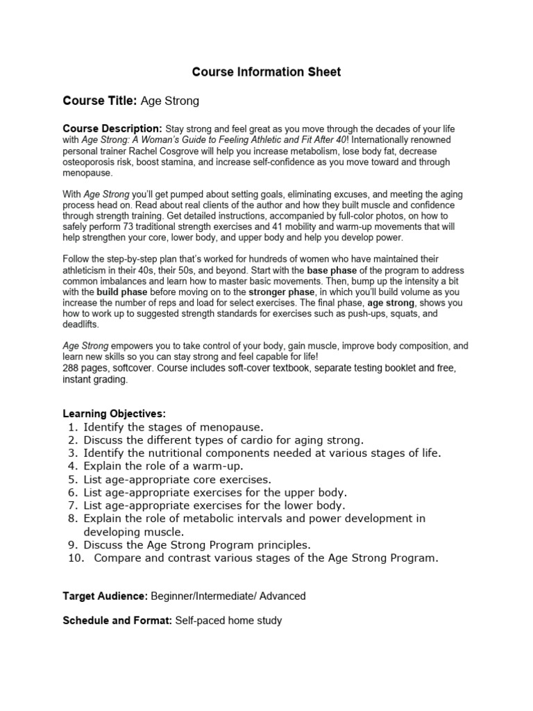 age-strong-details-july-2024 | PDF | Physical Fitness | Strength Training