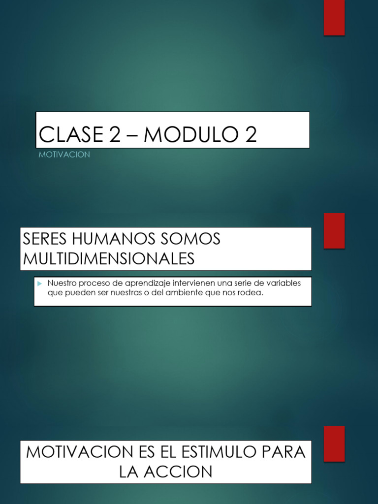 CLASE-2-Modulo2 | PDF | Motivacional | Motivación